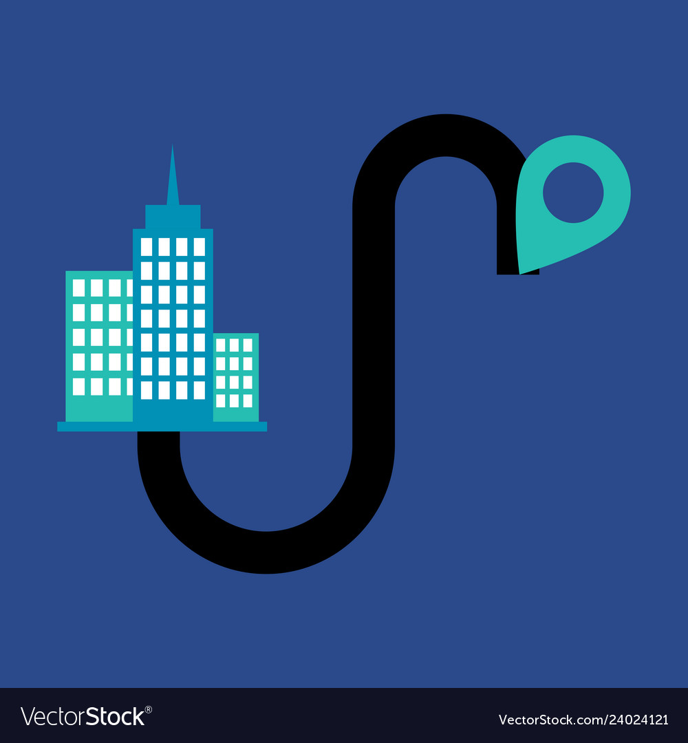 Geo location targeting with gps positioning Vector Image