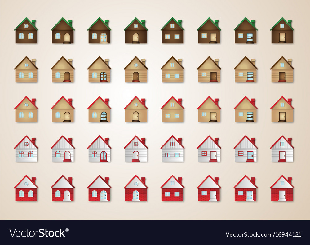 House set Royalty Free Vector Image - VectorStock