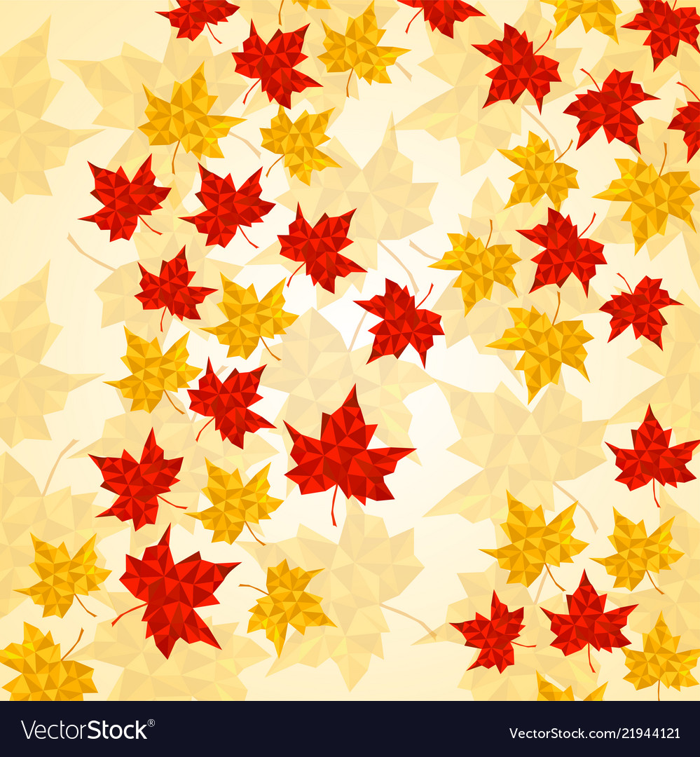 Maple leaves in triangular style autumn Royalty Free Vector