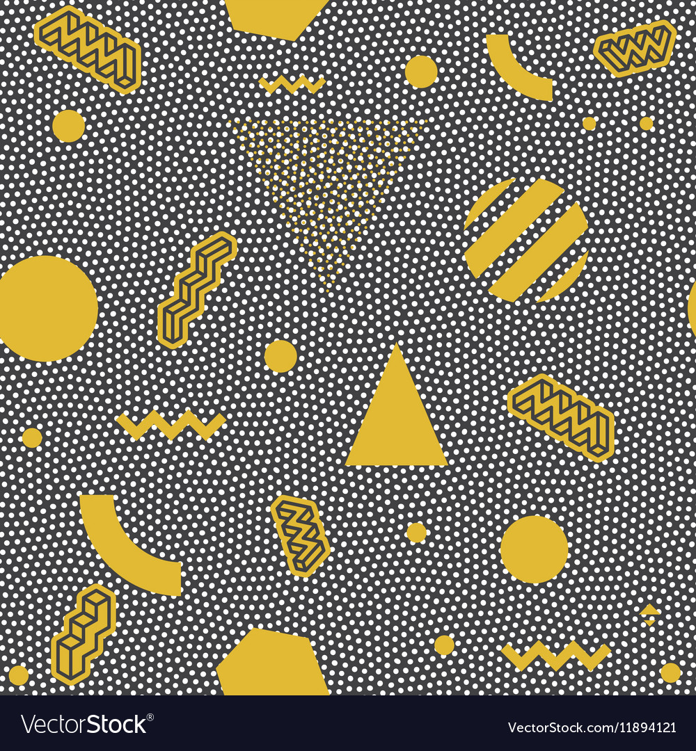 Memphis style seamless pattern Royalty Free Vector Image