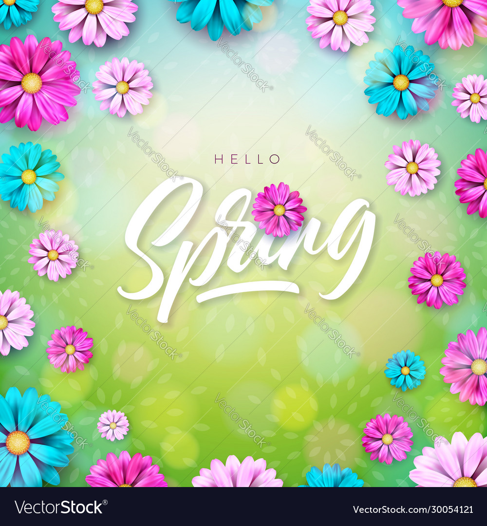 On a spring nature theme Royalty Free Vector Image