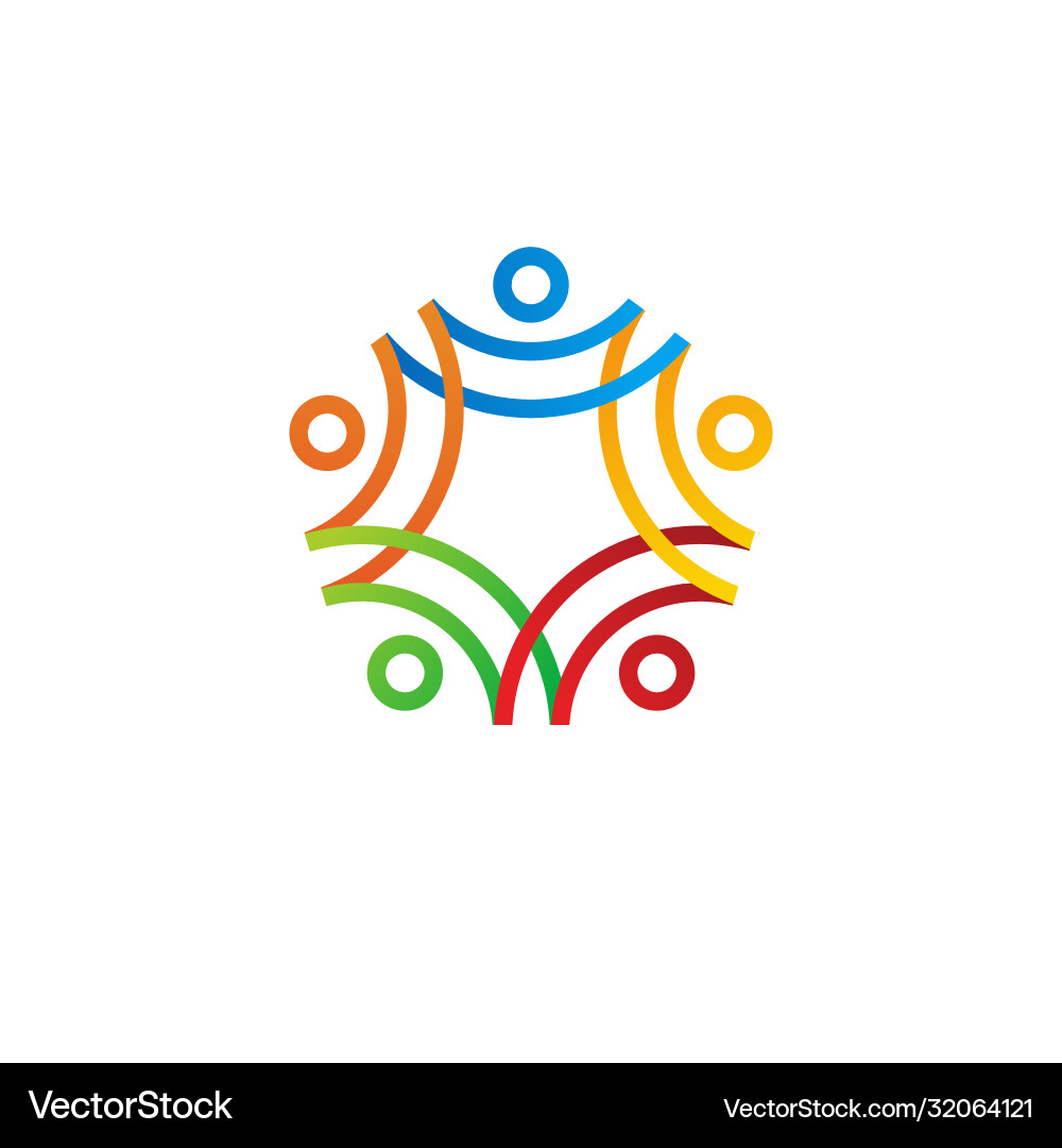 People human together family logo icon Royalty Free Vector