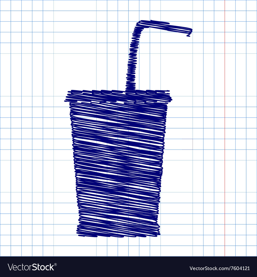 Scribble icon with pen effect Royalty Free Vector Image