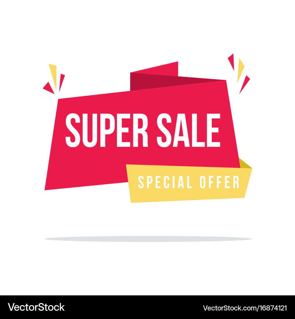 Super sale price label style Royalty Free Vector Image