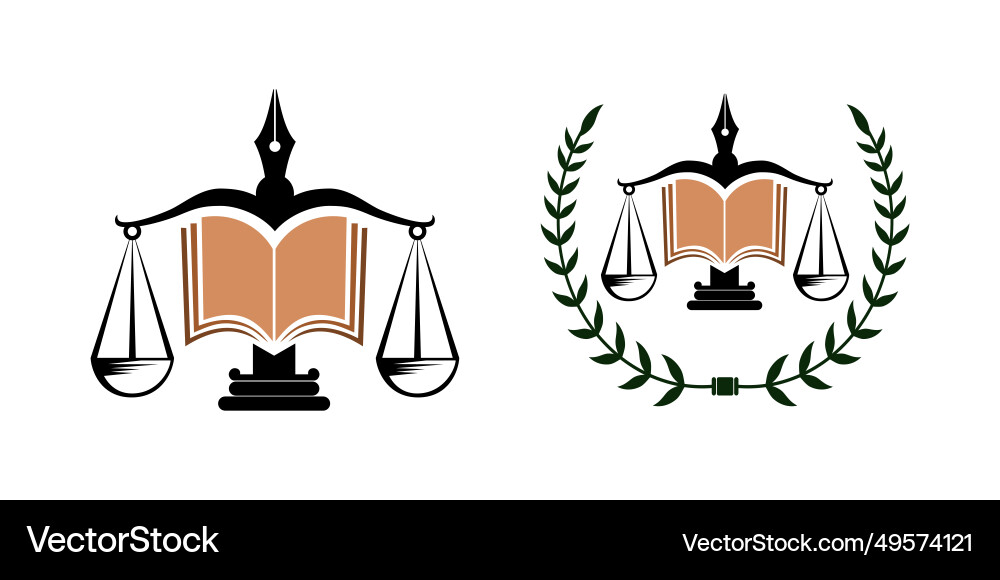 University of law logo design Royalty Free Vector Image