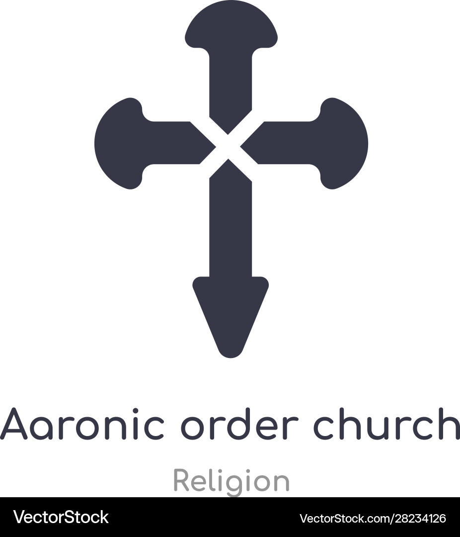 Aaronic order church icon isolated order Vector Image