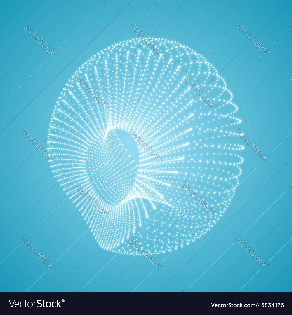 Abstract 3d Connection Structure Geometric Shape Vector Image