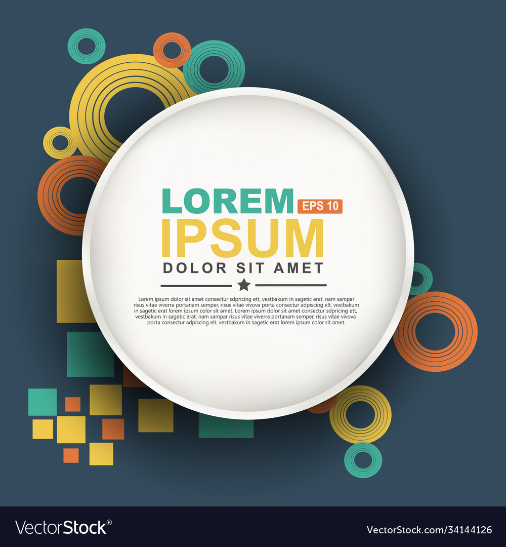 Abstract circle geometric pattern design Vector Image