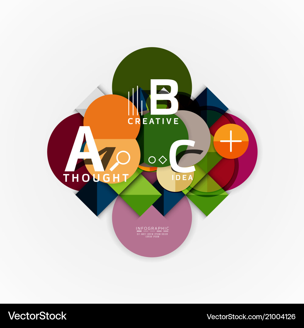 Abstract geometric option infographic banners a b Vector Image