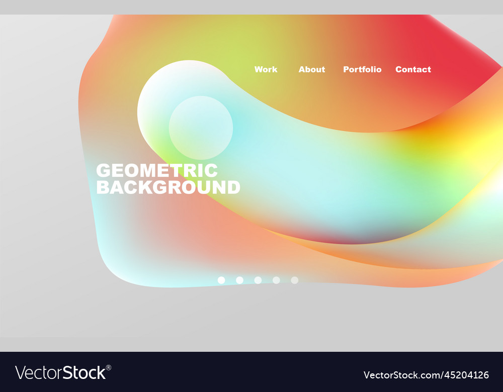 Abstract liquid background for your landing page Vector Image