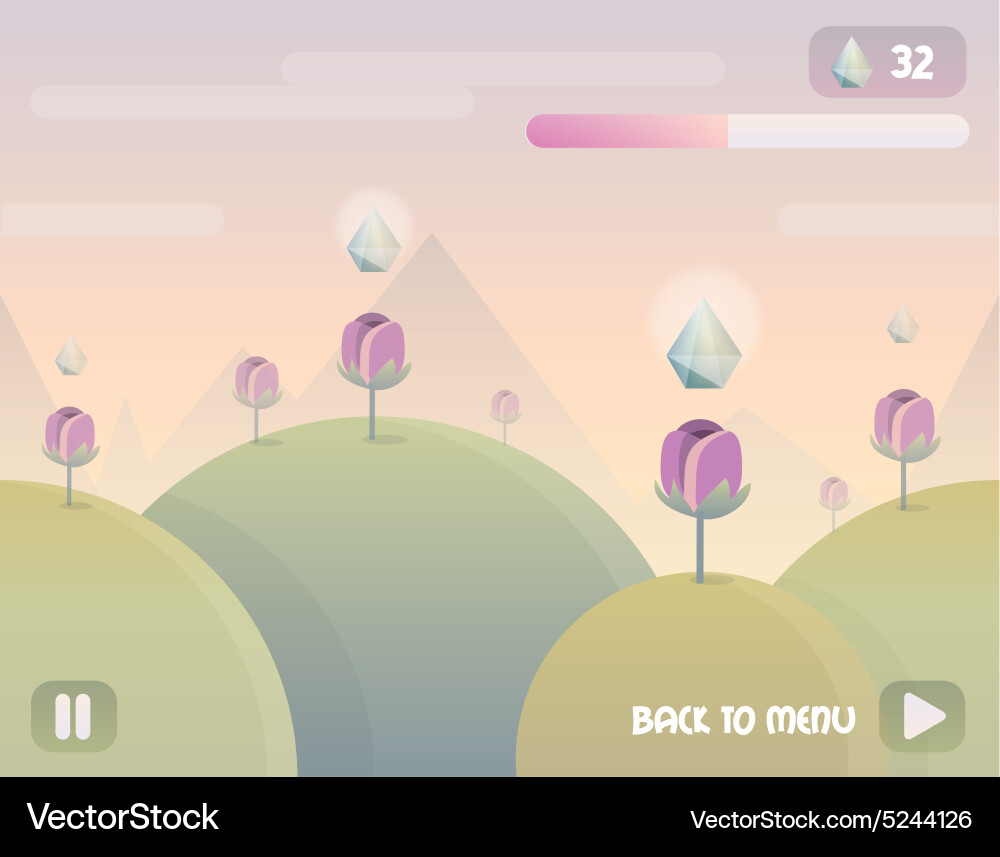 Game user interface background Royalty Free Vector Image
