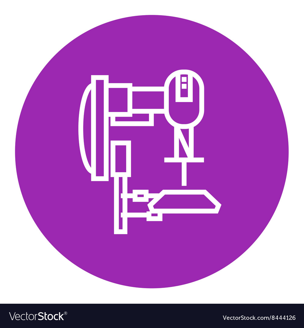 Industrial automated robot line icon Royalty Free Vector