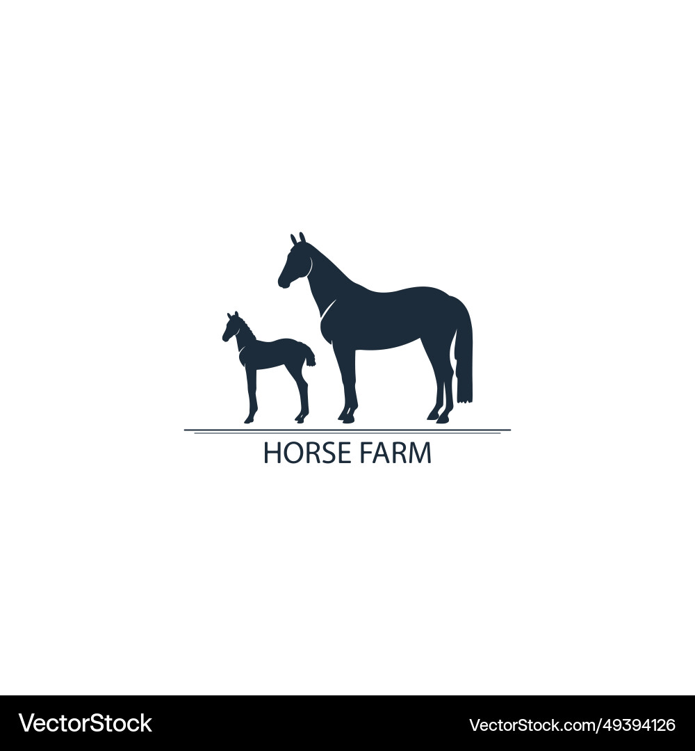 Logo design for horse farm Royalty Free Vector Image
