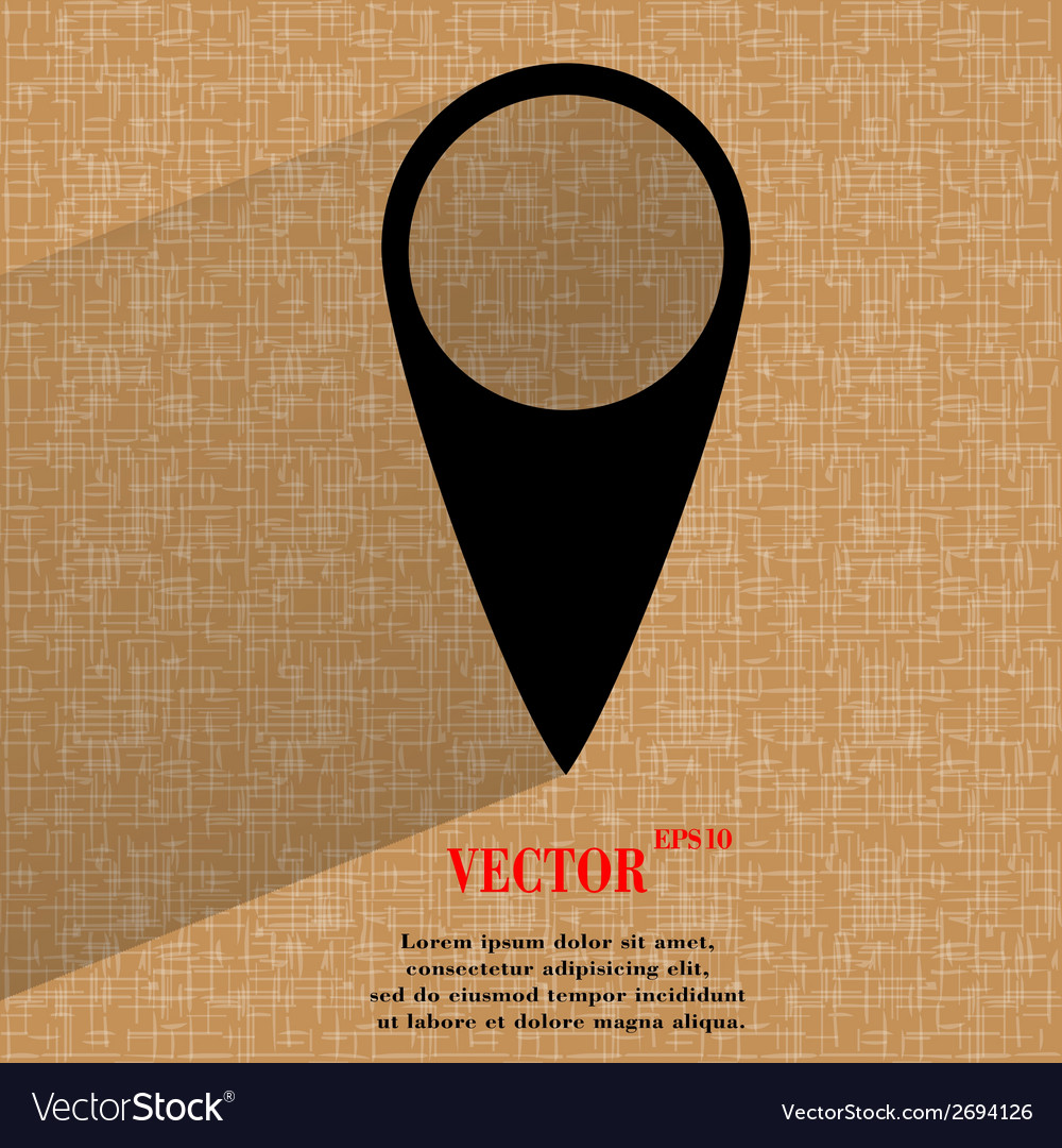 Map pointers flat modern web button on a flat Vector Image