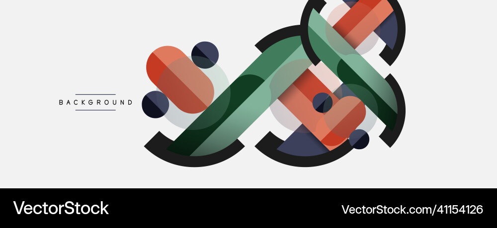Round geometric shapes lines and circles Vector Image