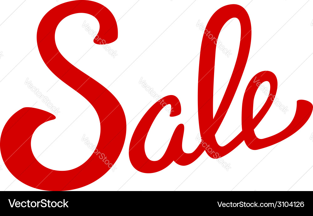 Sale lettering handmade calligraphy Royalty Free Vector