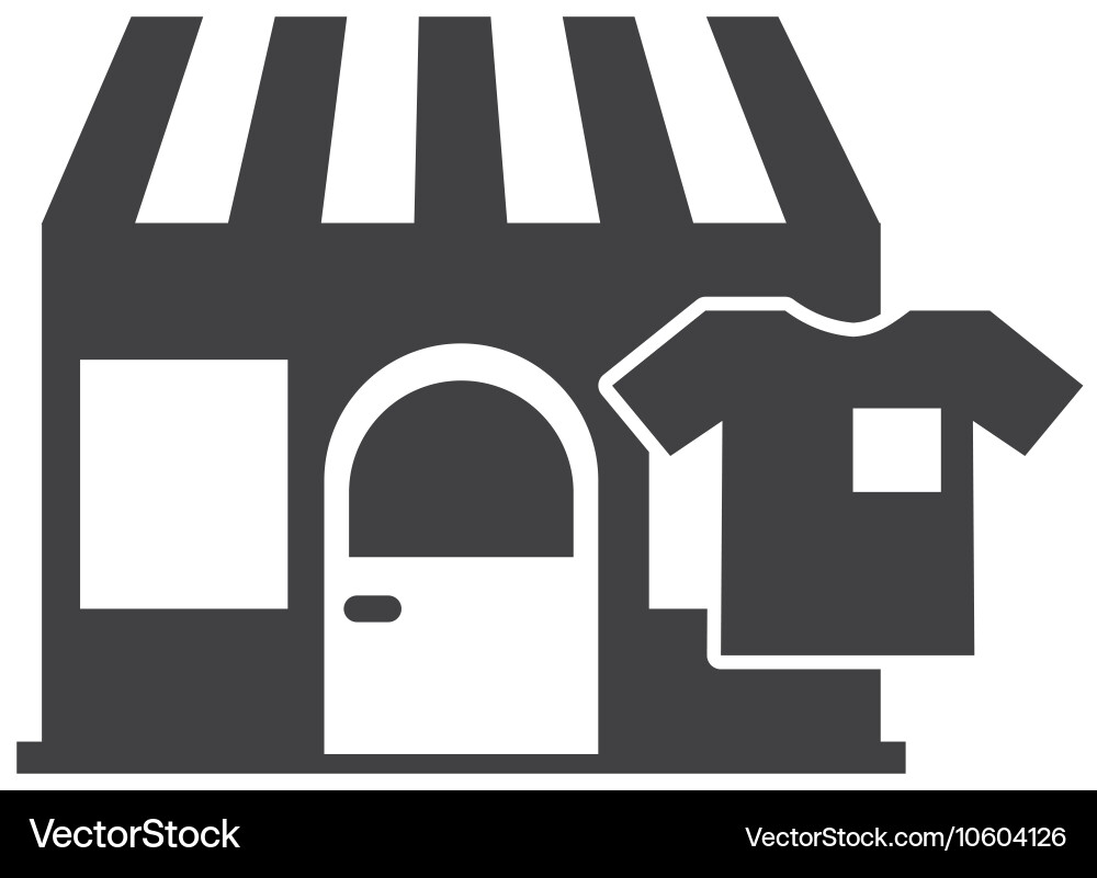 Store building with commercial isolated icon Vector Image