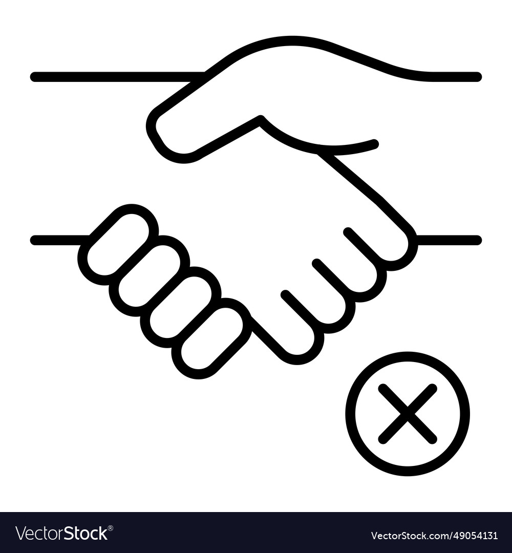 Avoid touching icon Royalty Free Vector Image - VectorStock
