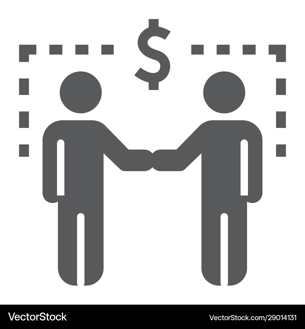 Business relationship glyph icon business and Vector Image