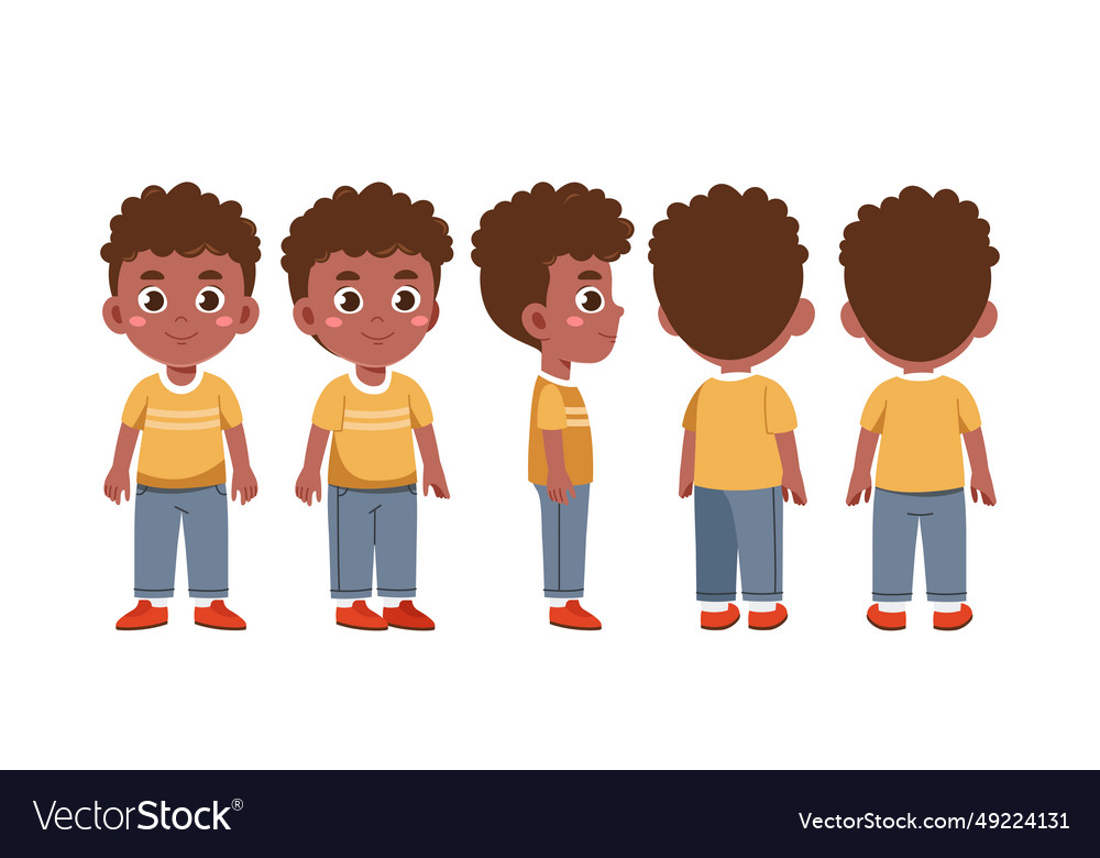 Character boy set Royalty Free Vector Image - VectorStock