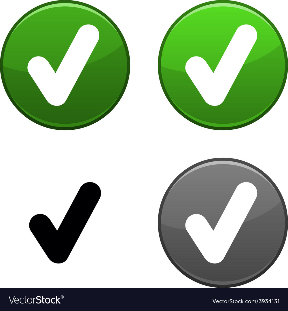 Check button Royalty Free Vector Image - VectorStock