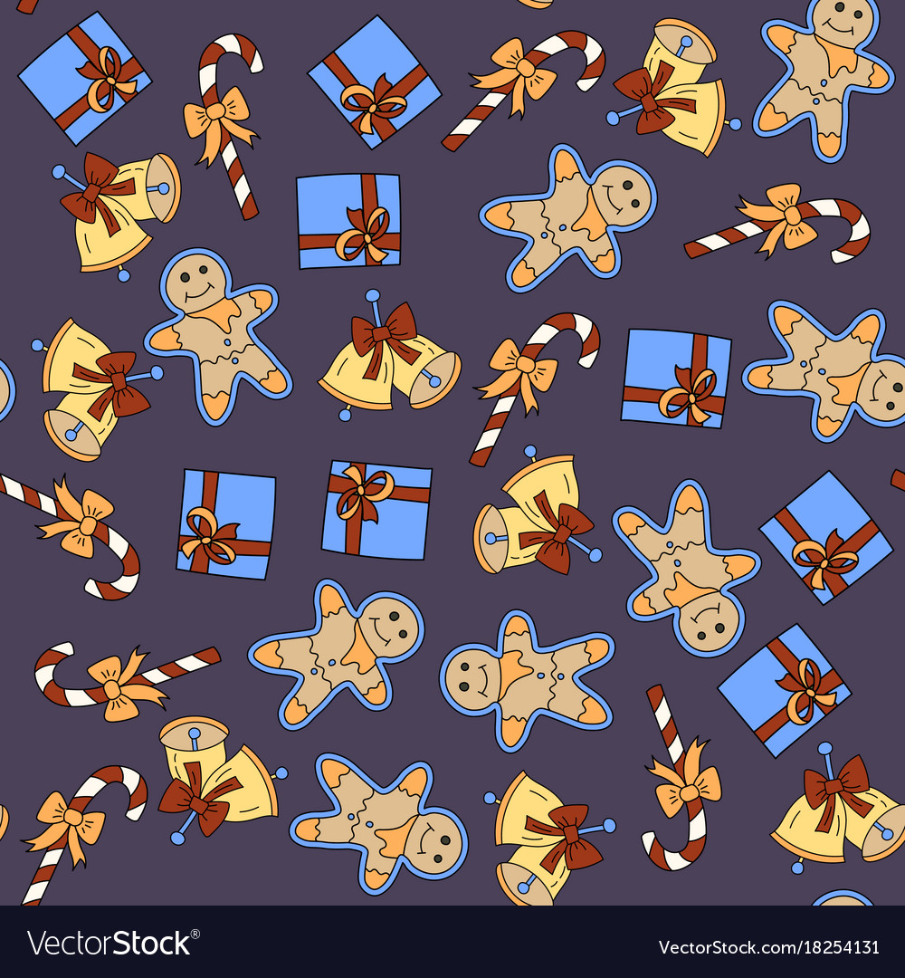 Christmas seamless pattern Royalty Free Vector Image