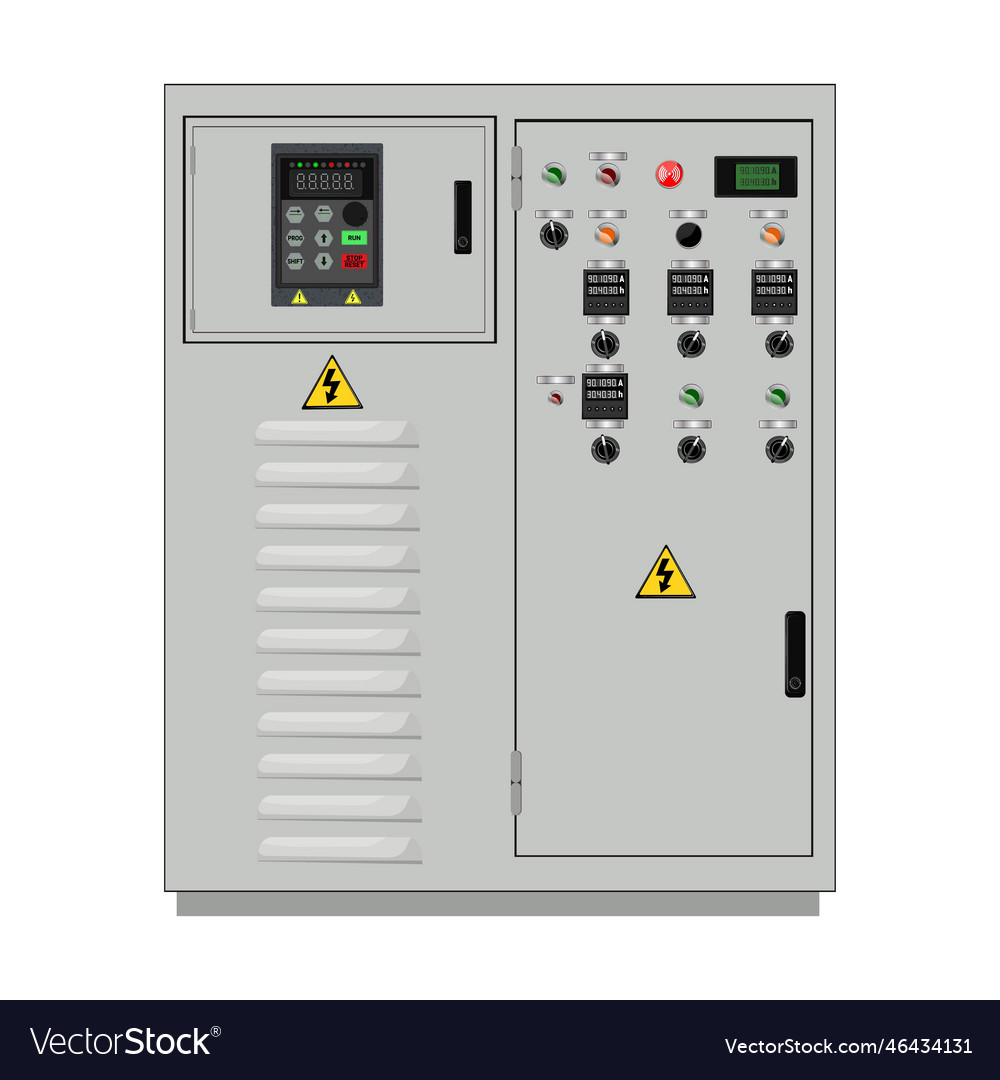 Control panel production Royalty Free Vector Image