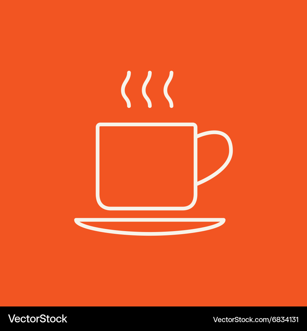 Cup of hot drink line icon Royalty Free Vector Image