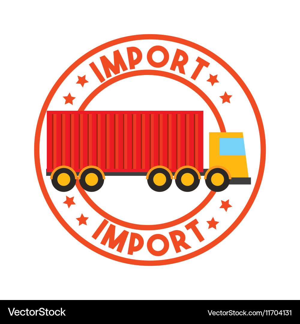 Export and import design Royalty Free Vector Image