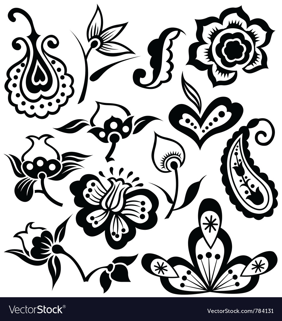 Flower element Royalty Free Vector Image - VectorStock