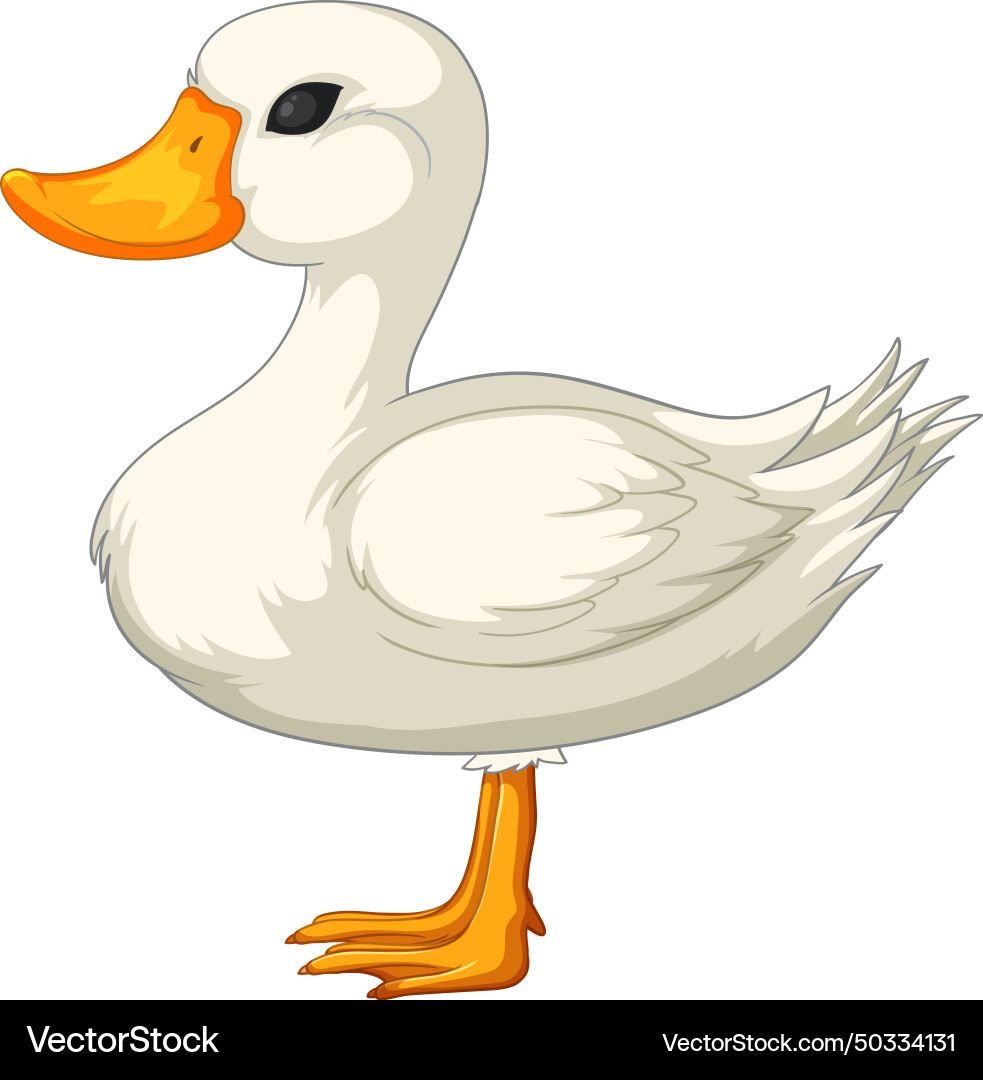 Graphic of a cute stylized duck Royalty Free Vector Image