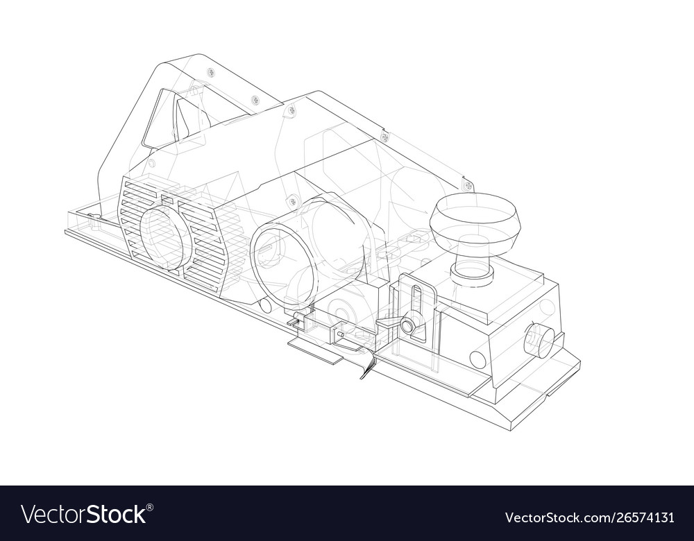 Jointer construction electric tool concept Vector Image