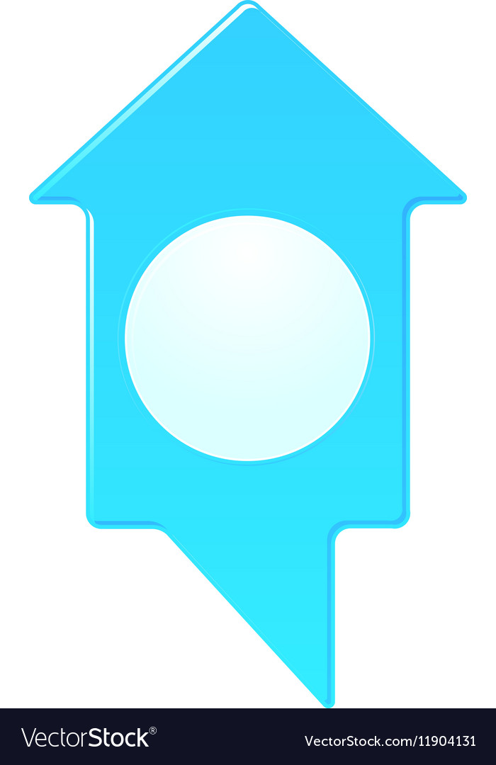 Map marker home shape Royalty Free Vector Image