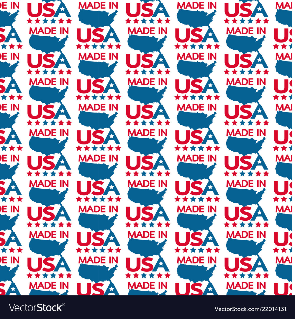 Pattern background made in usa icon Royalty Free Vector