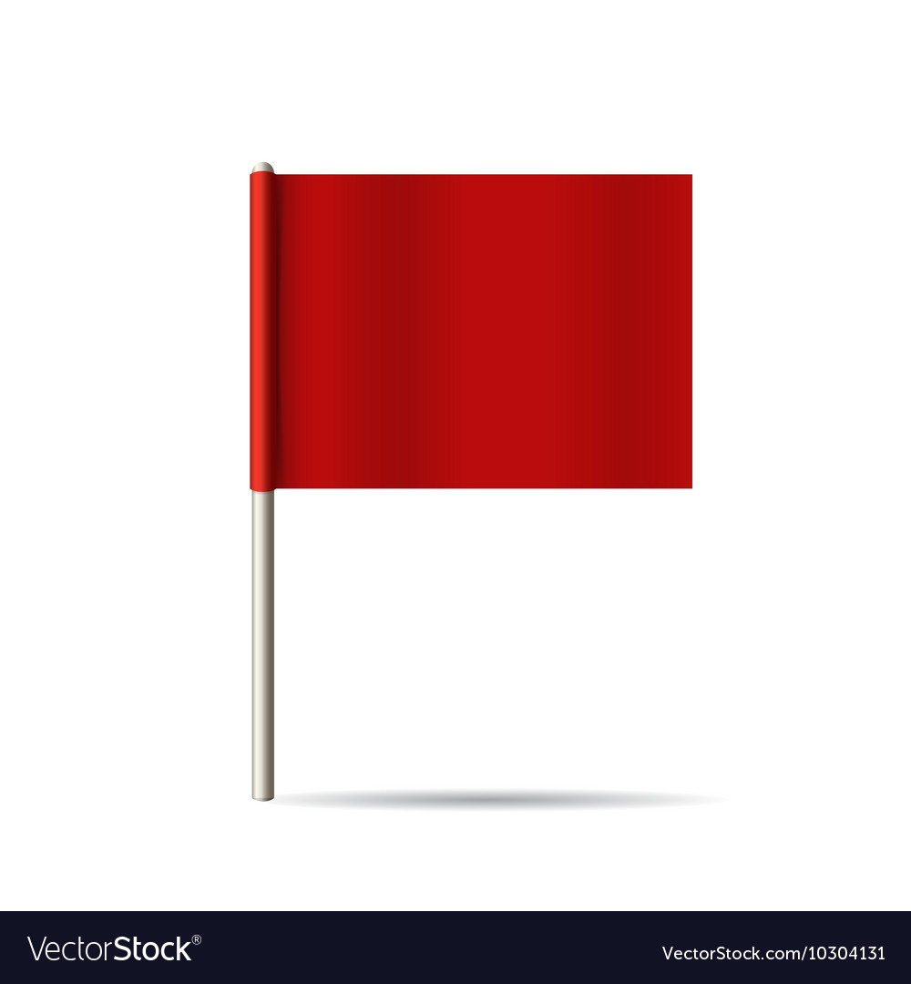 Red flag Royalty Free Vector Image - VectorStock