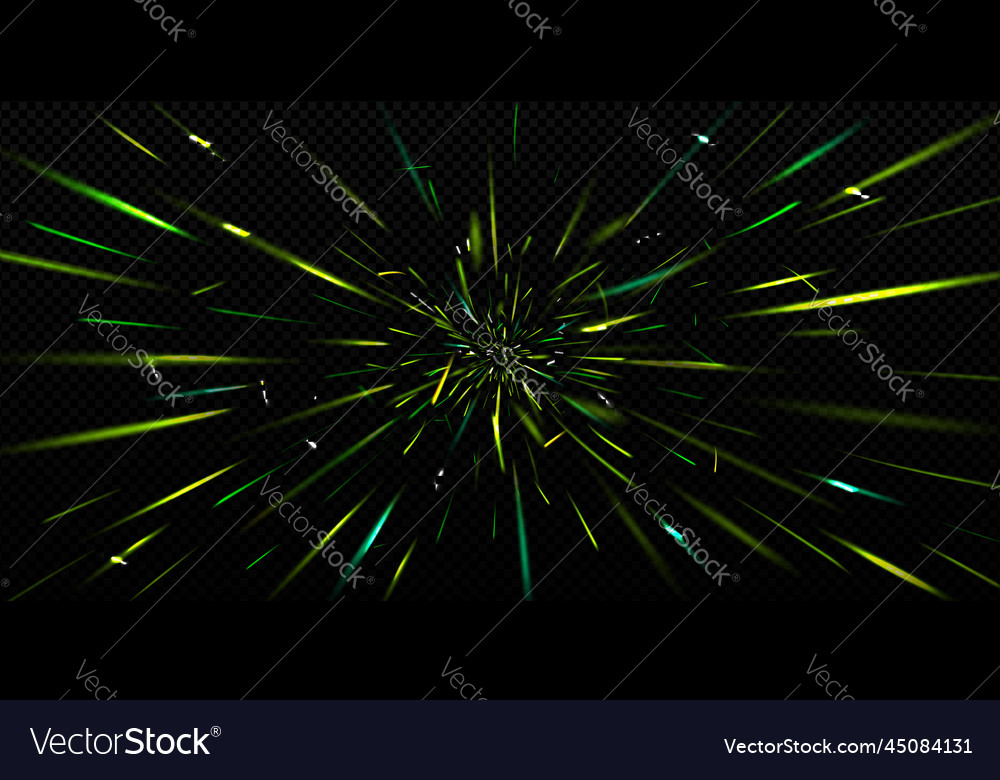 Sparks in motion with blur speed light effect Vector Image