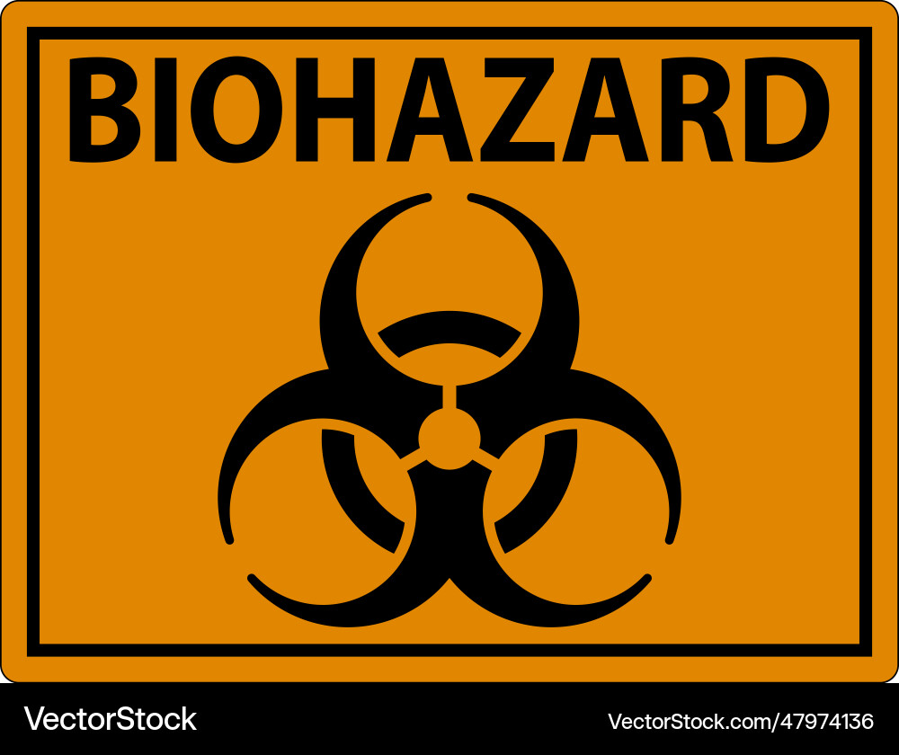 Biohazard sign biohazard with symbol Royalty Free Vector