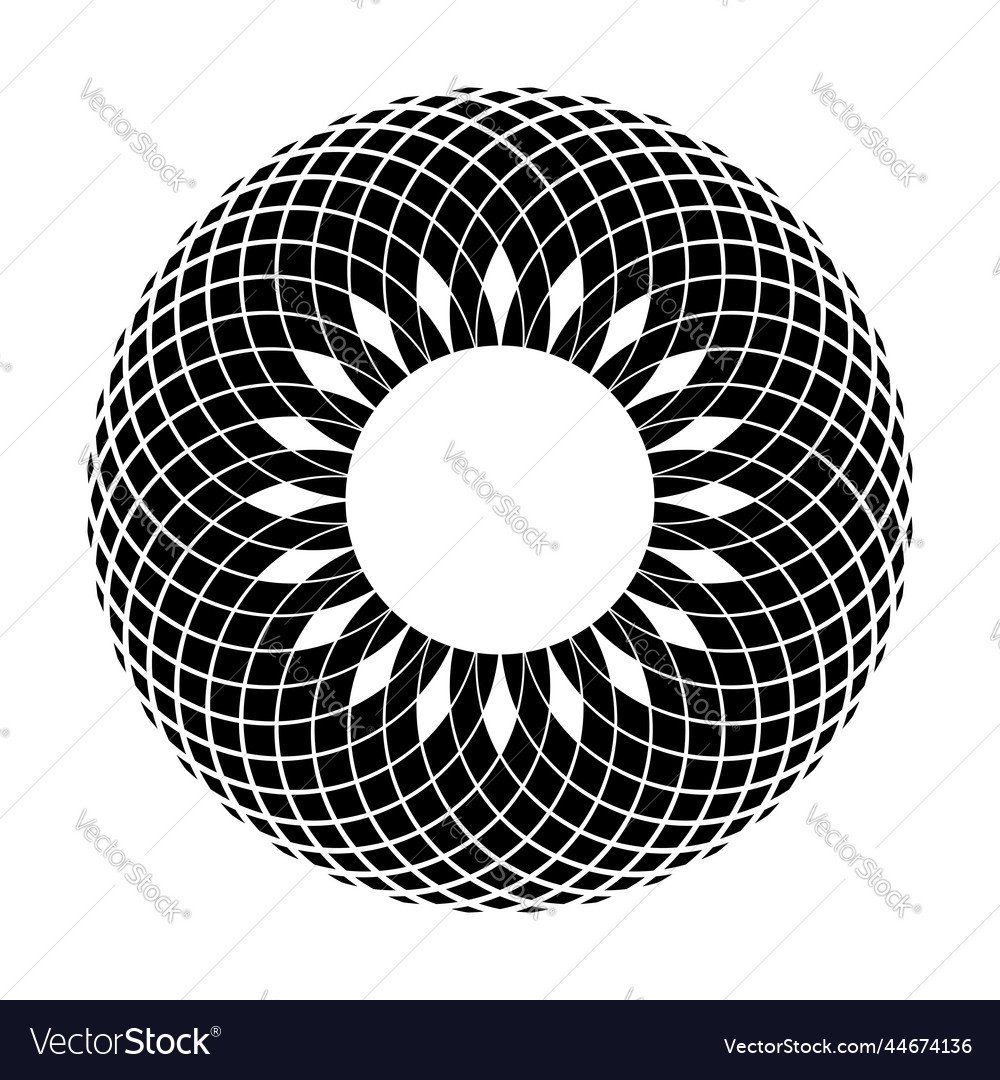 Circle spherical pattern Royalty Free Vector Image