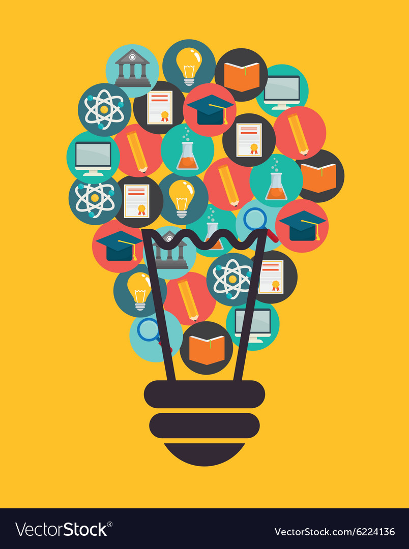 Education and elearning icons Royalty Free Vector Image