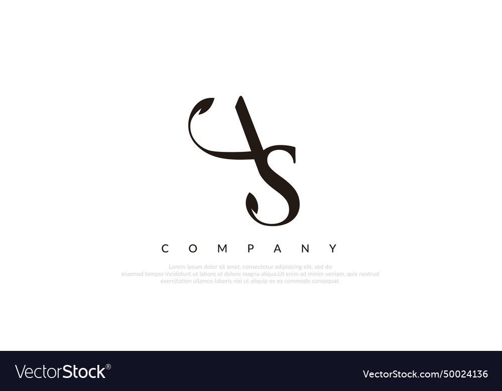 Initial as logo design Royalty Free Vector Image