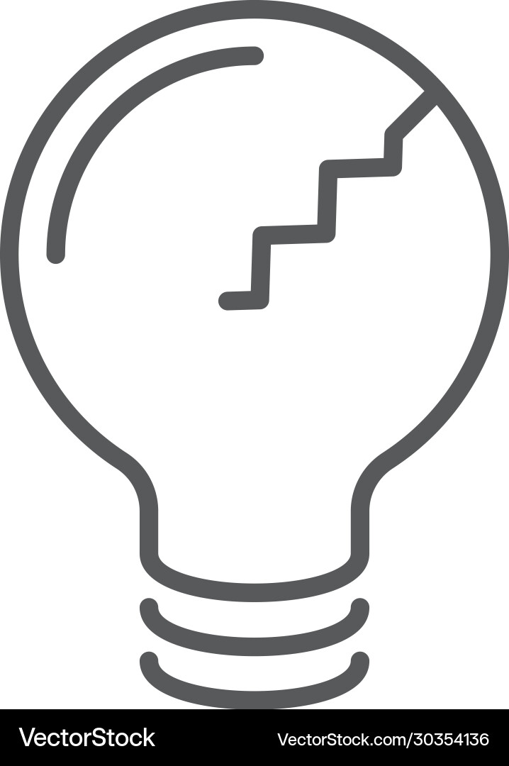 Light bulb recycling icon symbol isolated Vector Image