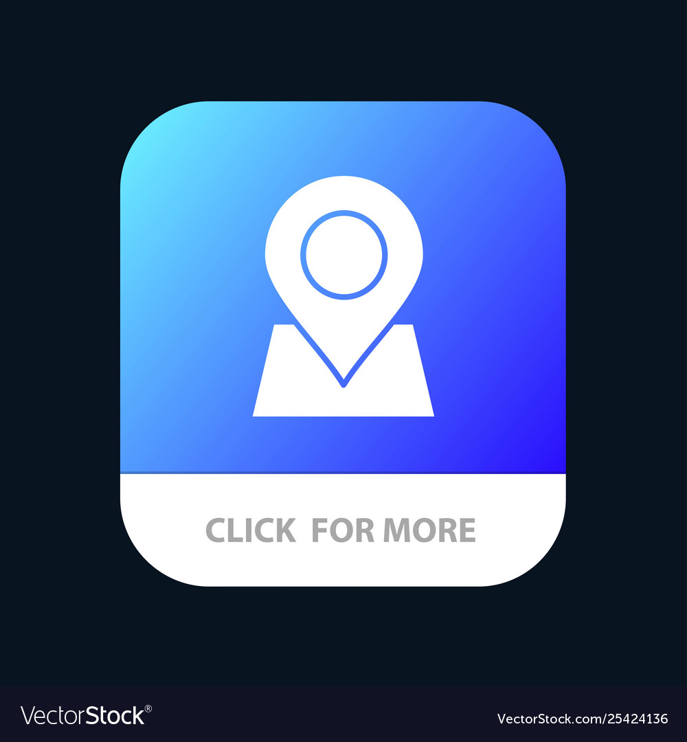 Location map marker pin mobile app button android Vector Image