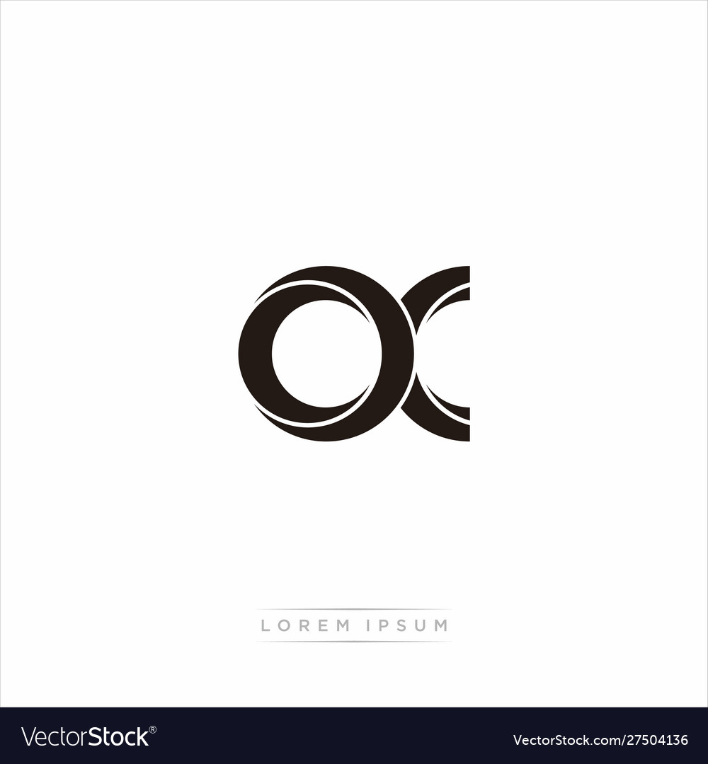 Ox initial letter split lowercase modern monogram Vector Image