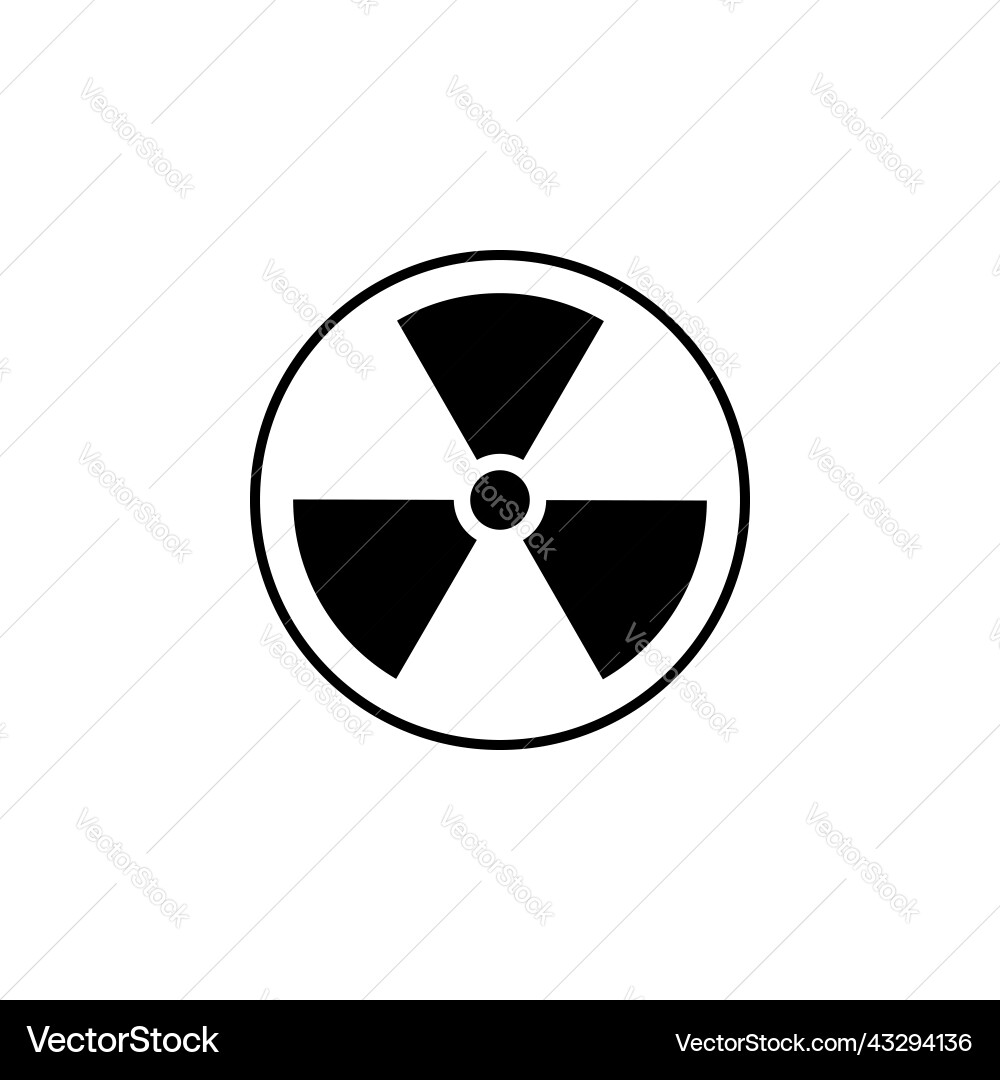 Toxic sign symbol warning radioactive zone Vector Image