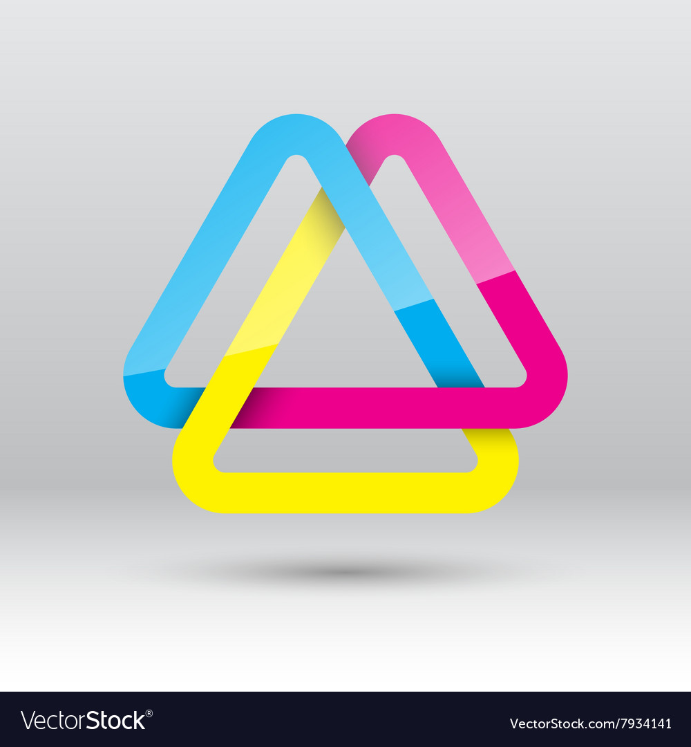 Abstract triangle loop icon Royalty Free Vector Image