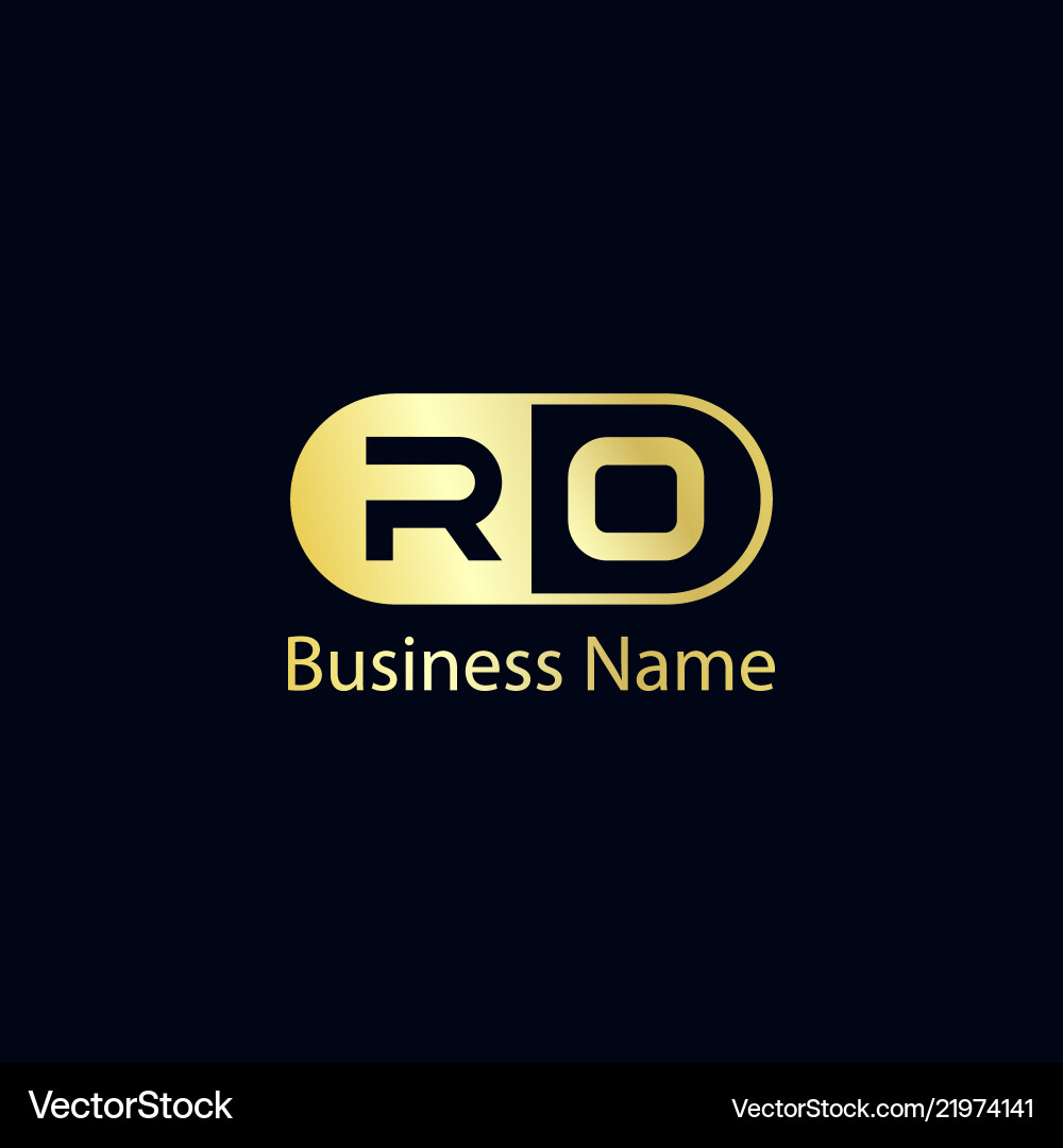 Initial letter ro logo template design Royalty Free Vector