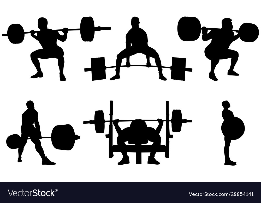 Set powerlifting athletes Royalty Free Vector Image Set powerlifting athletes Royalty Free Vector Image