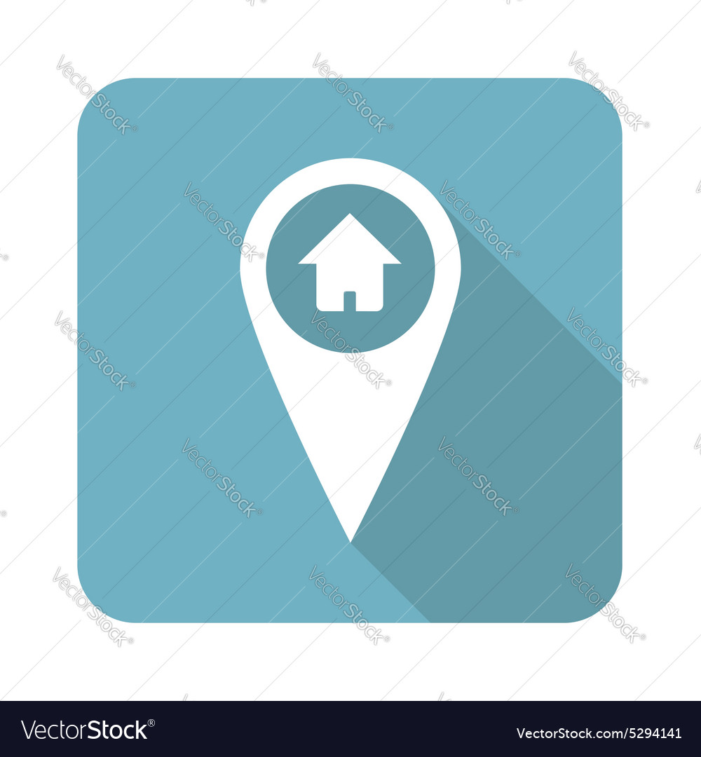 Square house pointer icon Royalty Free Vector Image
