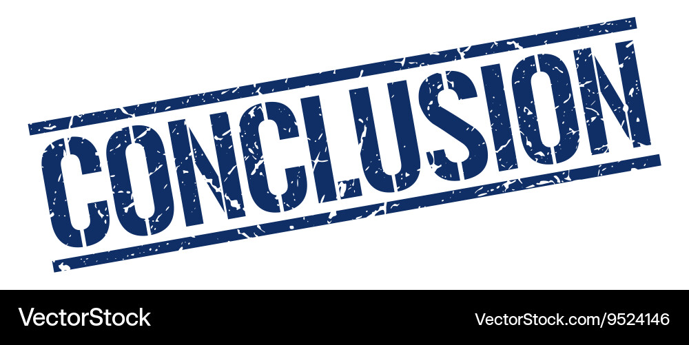 Conclusion stamp Royalty Free Vector Image - VectorStock