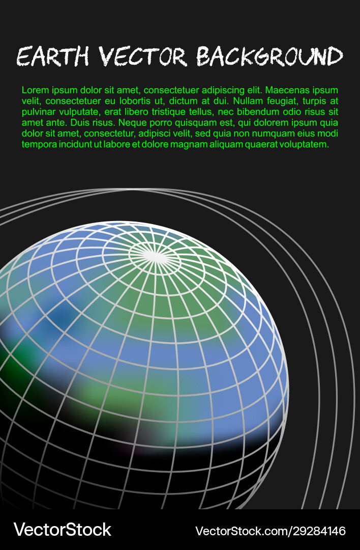 Earth in black background cut out planet Vector Image